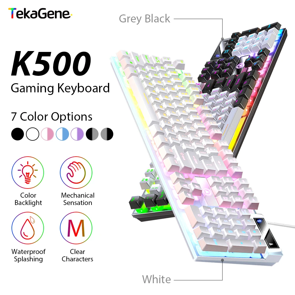 K500-Mechanical-Feel-Keyboard-Gaming-Office-Keyboard-For-Windows-And ...
