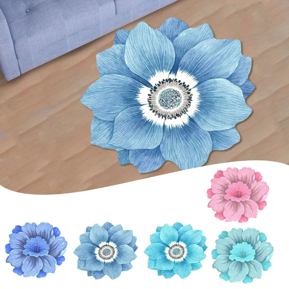 40cm-Flower-Shaped-Carpet-Bedroom-Bedside-Carpet-Household-Floor-Mat ...