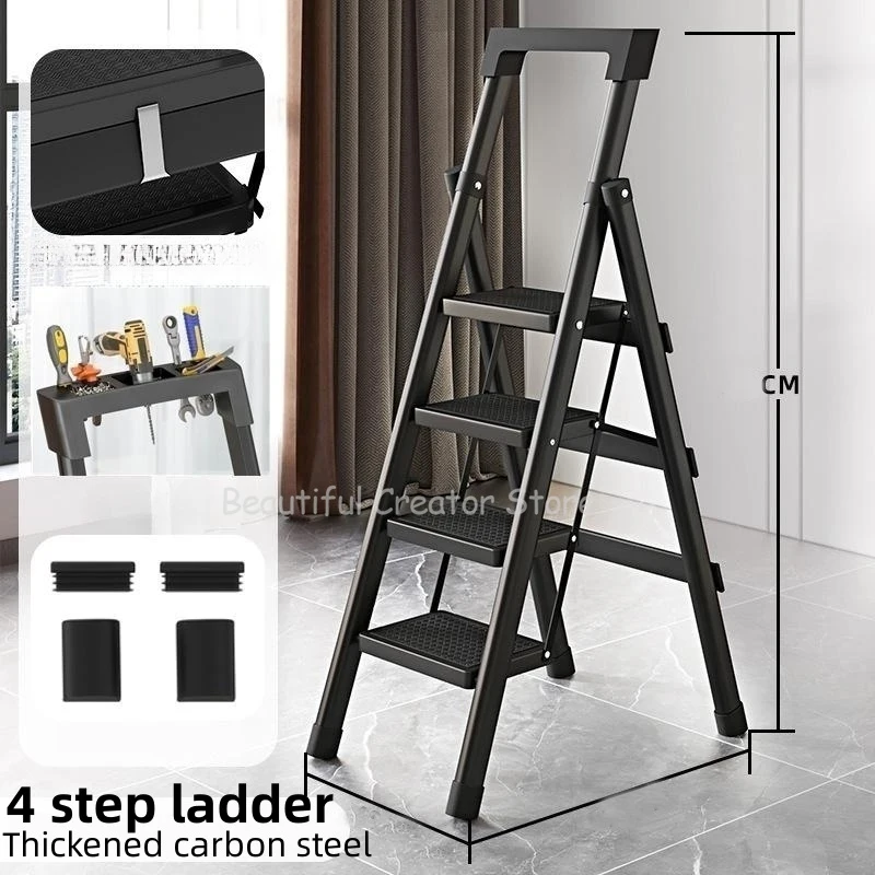 Folding-Aluminum-Ladder-Household-Folding-Ladder-3-4-Step-Ladders-for ...