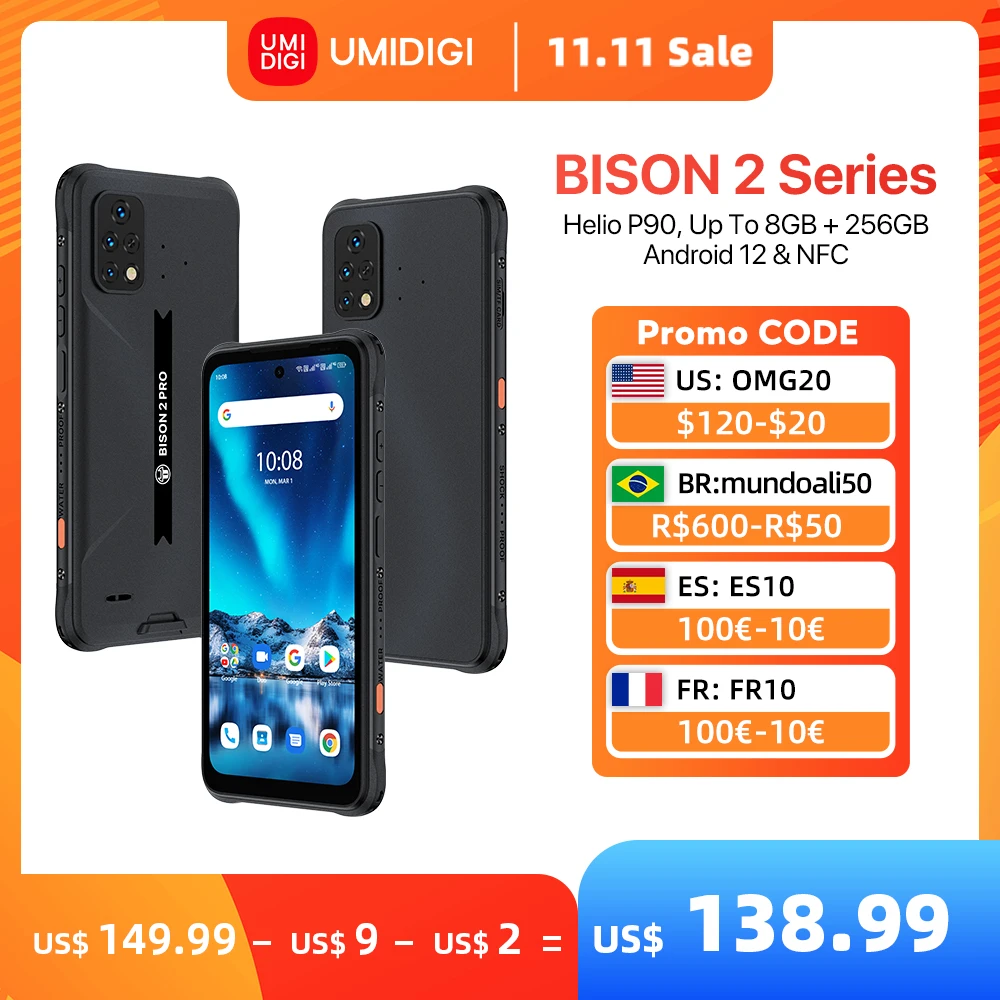 Em Estoque Umidigi Bison 2 Telefone Bison 2 Pro Áspero Android ...