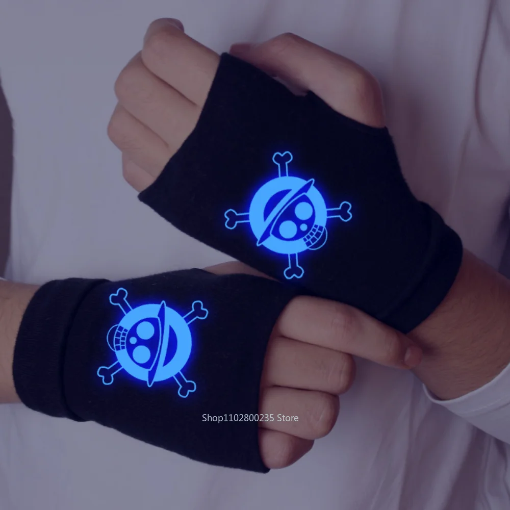 Anime-One-Piece-Luminous-Gloves-Monkey-D-Luffy-Wrist-Cosplay-Fingerless ...