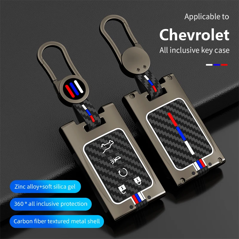 Alloy-Car-Remote-Key-Case-Cover-Shell-Fob-For-Chevrolet-C7-Corvette ...