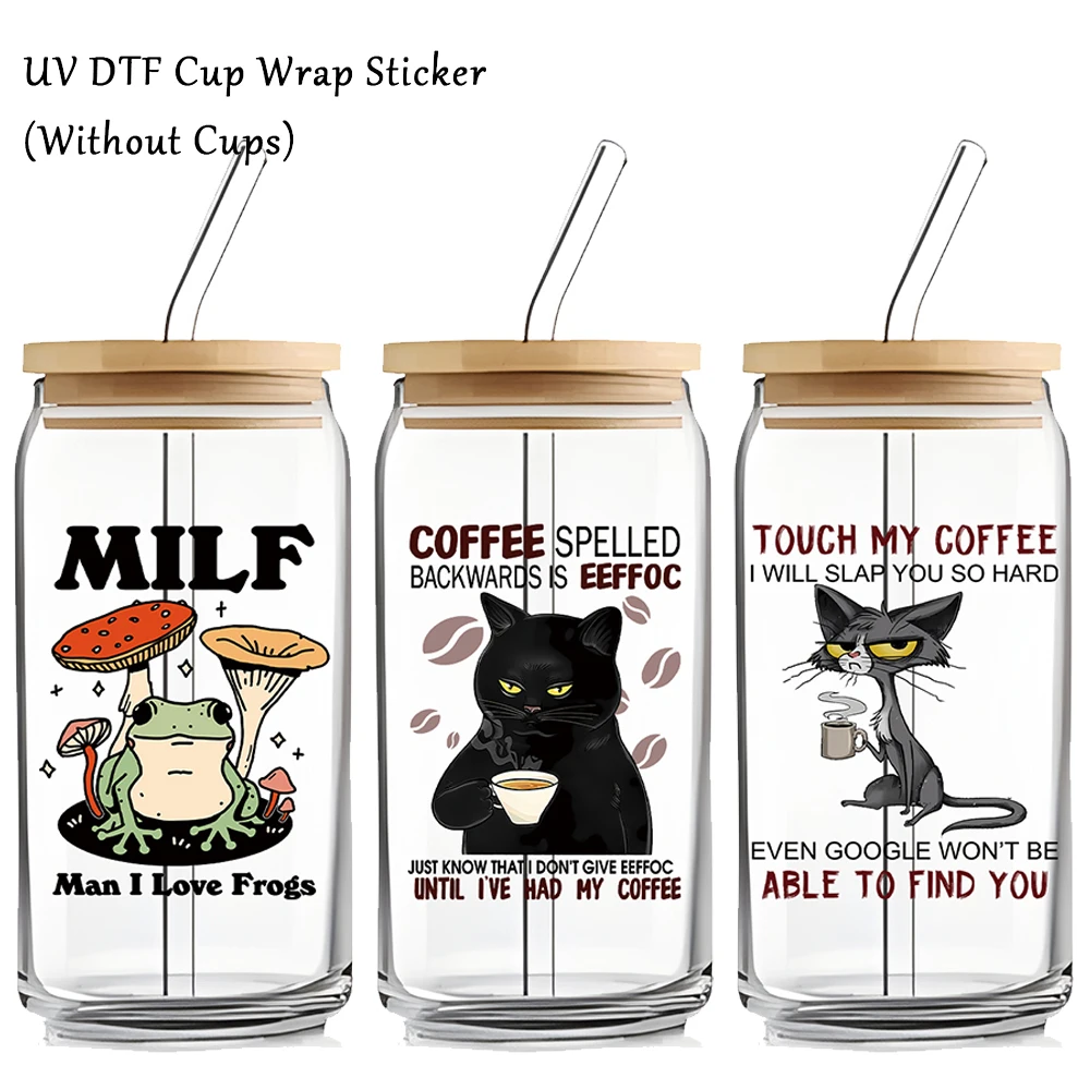 1PC-UV-Transfer-Sticker-Frog-Pattern-Mark-Cup-Glass-Sticker-DIY ...