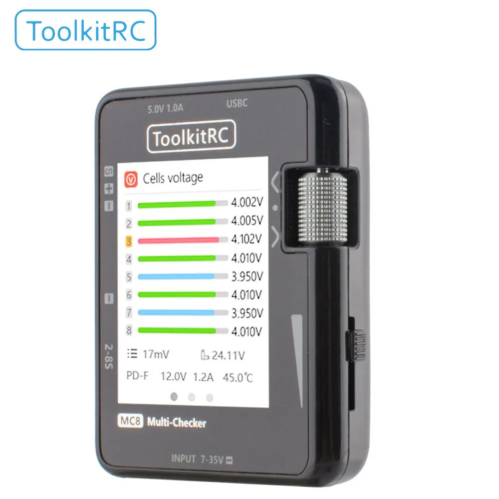Original-ToolkitRC-MC8-Mini-Size-Cell-checker-32-Bit-Battery-Multi ...