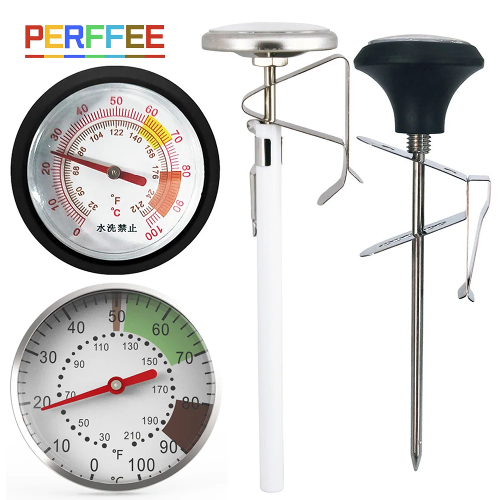 5-inch Dial Probe Thermometer 0-100 °c Milk Coffee Thermometer Instant ...