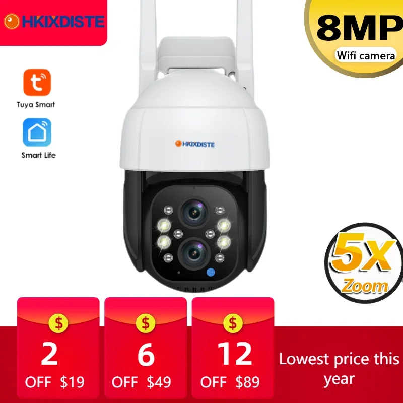 Smart-Life-4K-Two-Way-Audio-IP-PTZ-Camera-WiFi-Tuya-Dual-Lens-Wireless ...