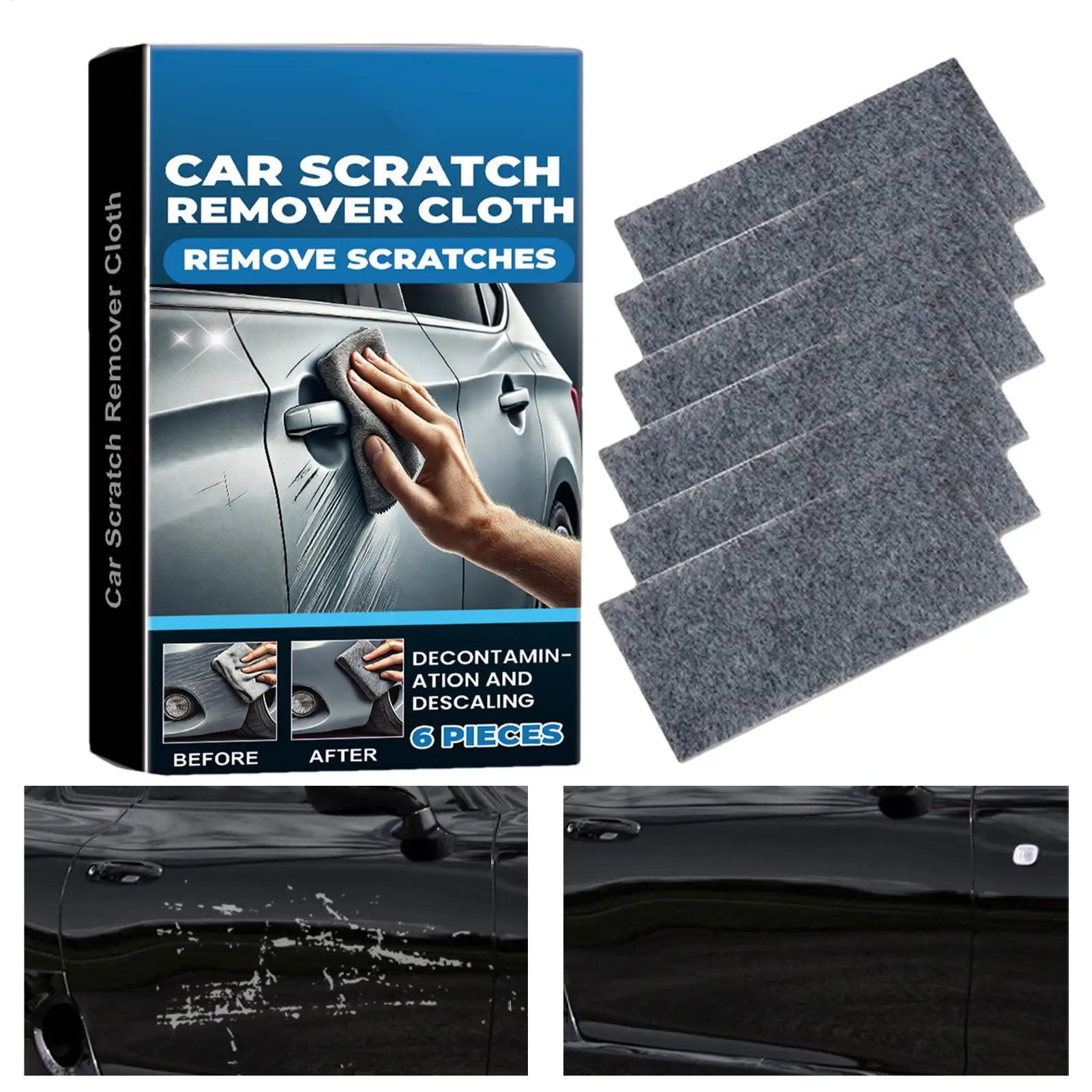 Nano Scratch Removal Cloth 6Pcs Car Scratch Remover Towel for Water ...