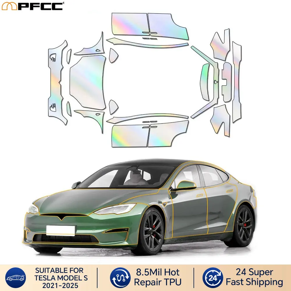 TPU For Tesla Model S 2021-2025 8.5mil Car Body Kit Film Precut Paint ...