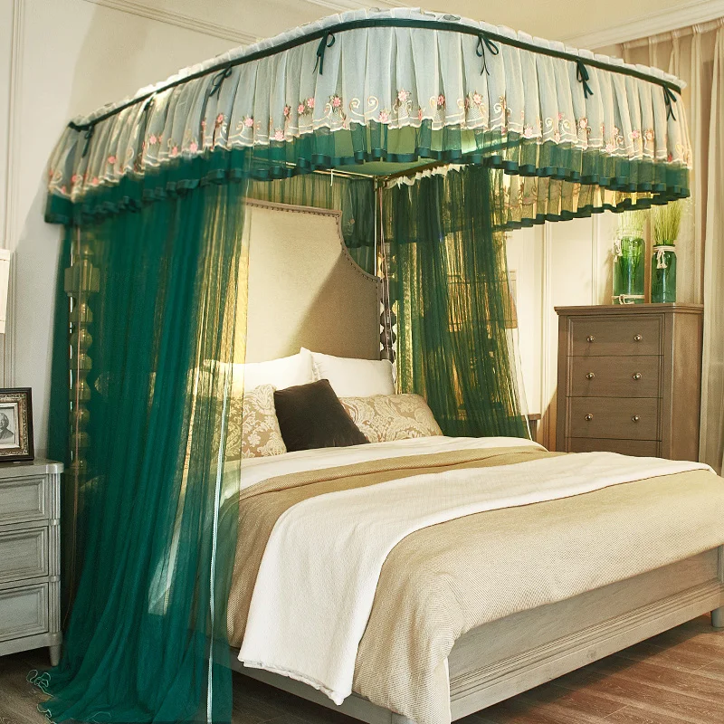U-Shaped-Rail-Mosquito-Net-Hand-Embroidery-Double-Track-Household-1-8M ...