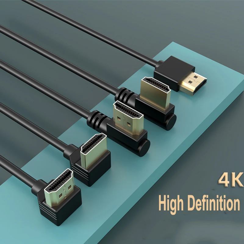 Canfon HD Cable 90 Degree Angle Bend High Speed HDMI 4K Video Cable 2.0 ...
