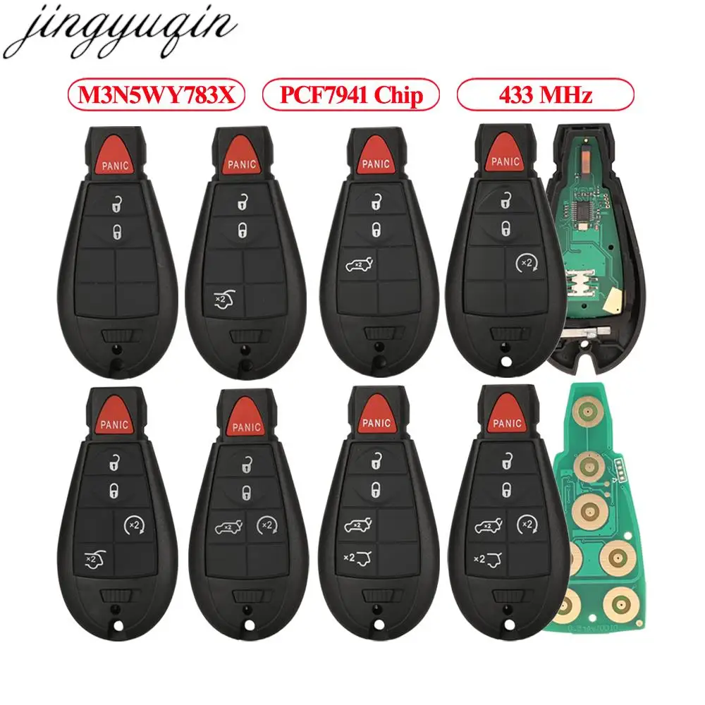 Jingyuqin M3n5wy783x Remote Car Key Alarm 433mhz Pcf7941 Chip For Jeep ...