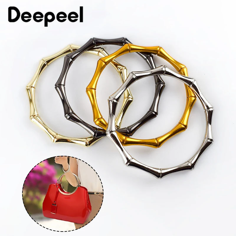 2/4Pcs 90mm Round Frame Metal Bag Handles Handbag Ring Handle Frames ...