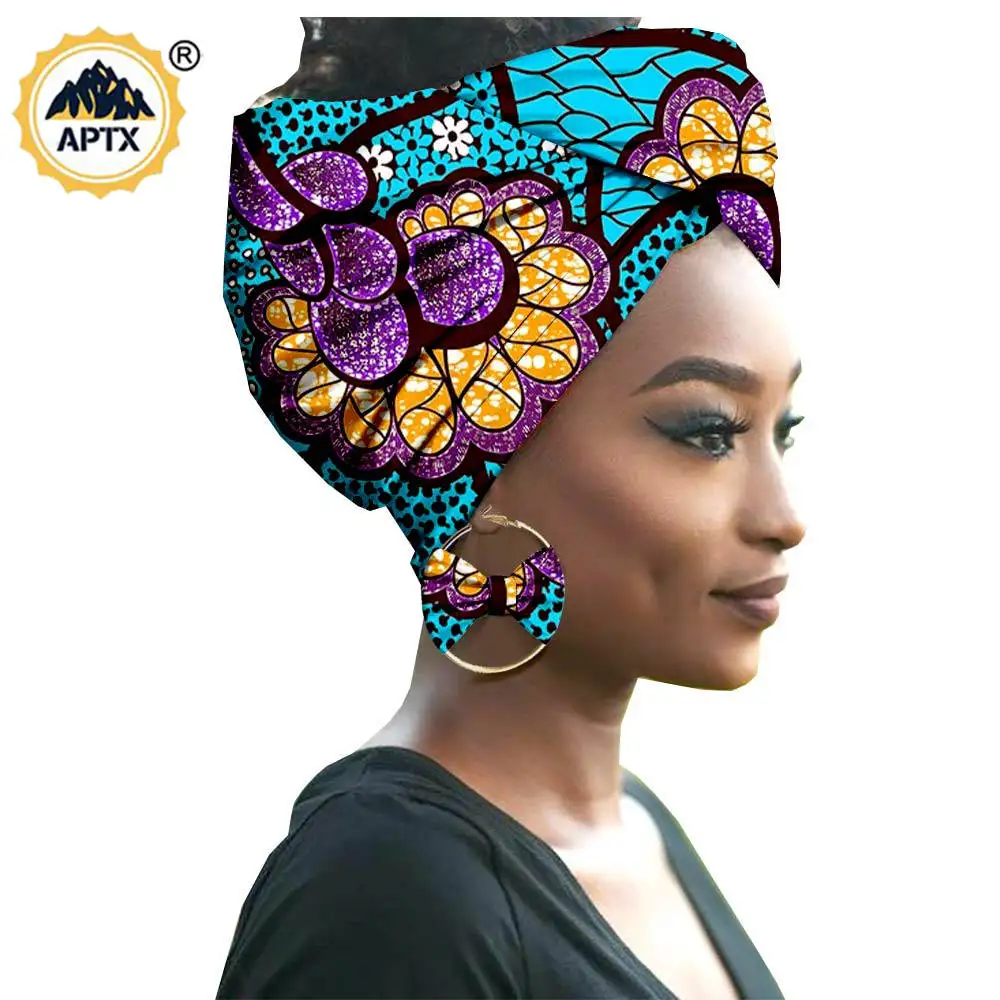 New African Print Head Wraps for Women Ankara Headscarf Matching ...