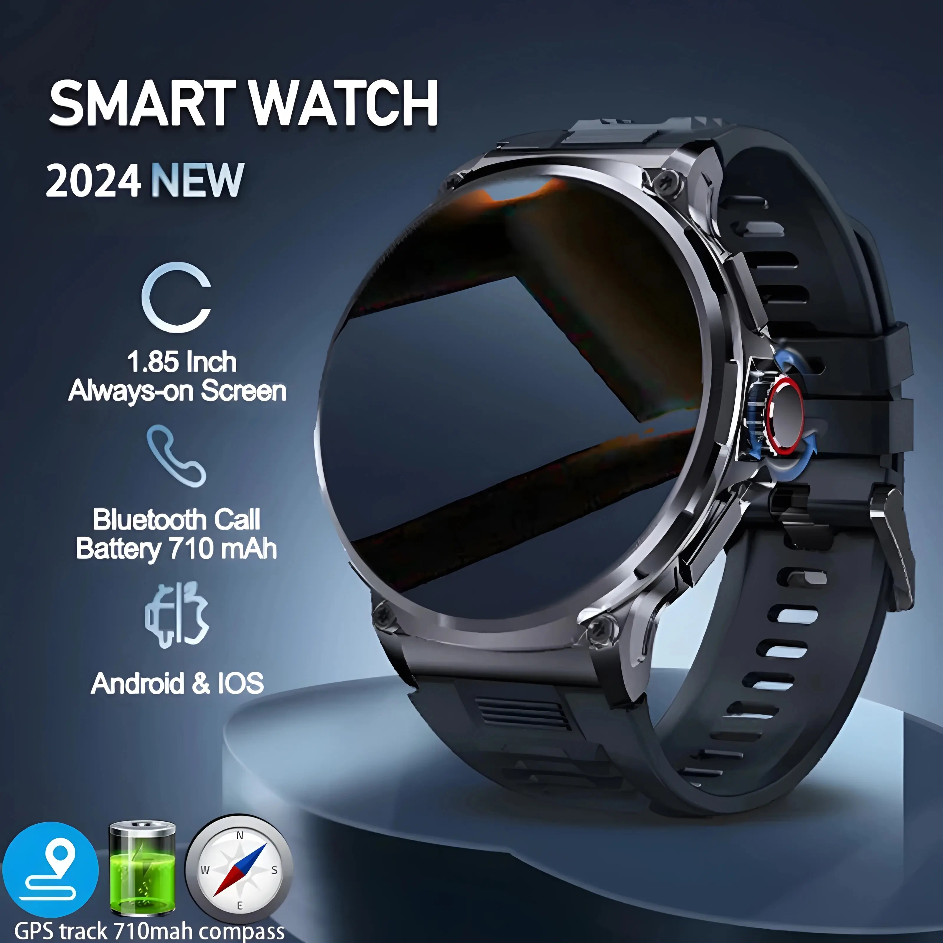 Neue-1-85-Zoll-Ultra-HD-Smartwatch-mit-GPS-Track-Bluetooth-Anruf-710 ...