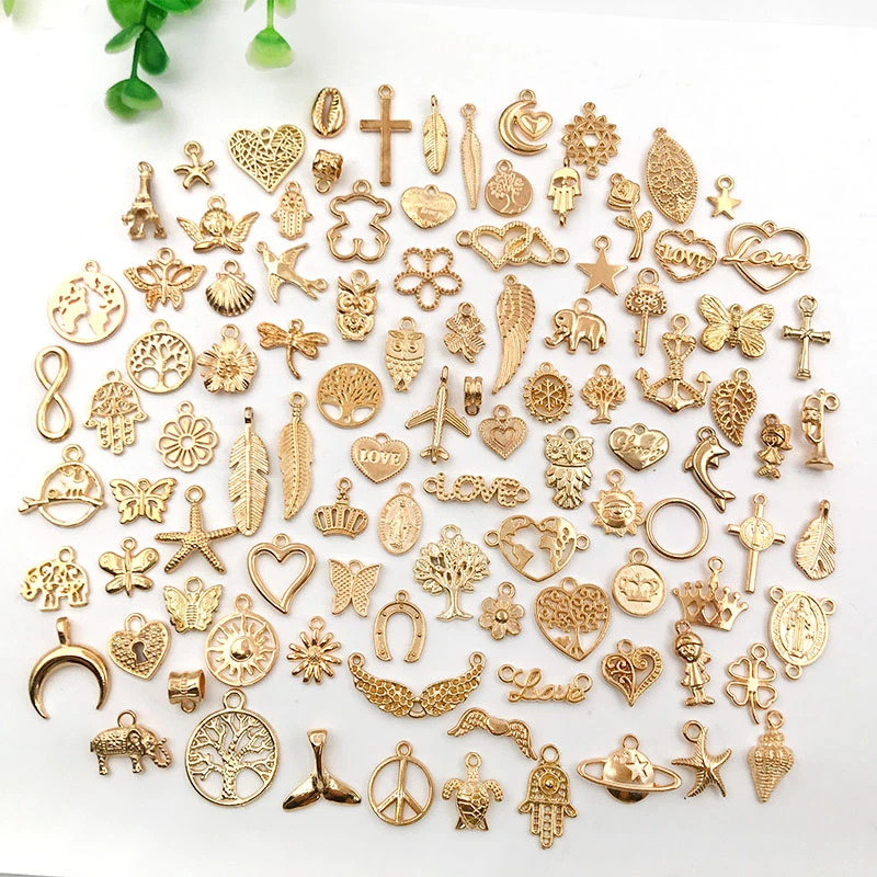 Mixed Kc Vintage Alloy Charms For Jewelry Making Handmade Diy Bracelet ...