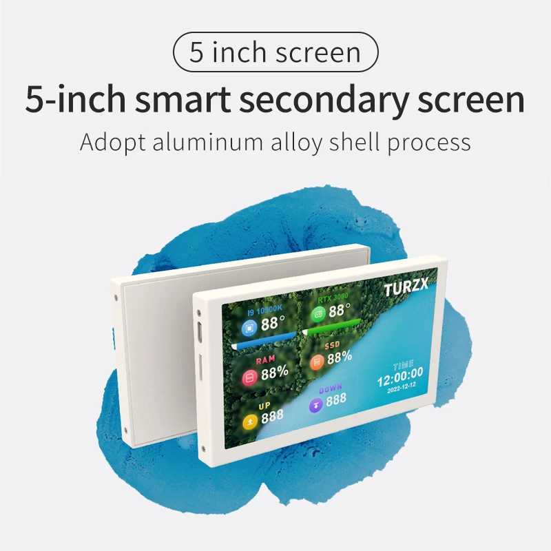 5.0 Inch IPS TYPE C Secondary Screen Computer Monitor for Mini ITX CPU ...