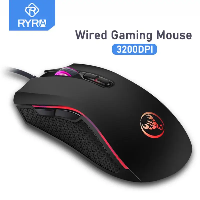 RYRA-3200DPI-Ergonomic-Wired-Gaming-Mouse-USB-Computer-Mouse-Gaming-RGB ...