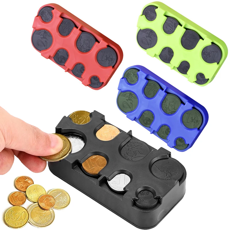 Round-Euro-Coin-Dispenser-Storage-Coins-Purse-Wallet-Holders-Storage ...