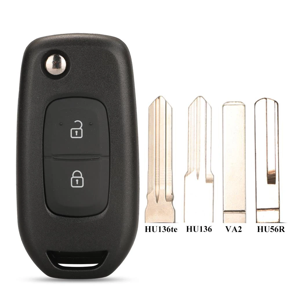 jingyuqin-Flip-Remote-Car-Key-Shell-2Button-For-Renault-Dacia-Logan-2 ...