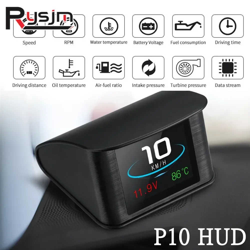 HD-P10-HUD-OBD2-Smart-Digital-Meter-Car-Speedometer-Temperature-RPM-Mileage-Gauge-Multi-function ...