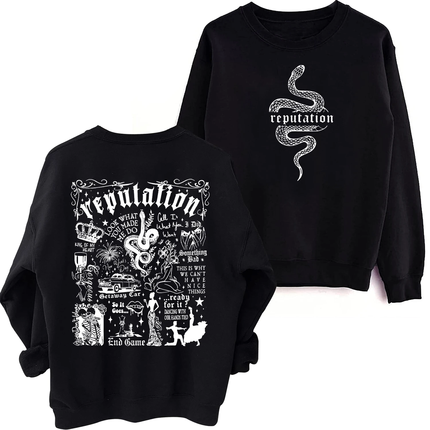 Sudadera-con-capucha-de-cuello-redondo-de-Taylor-Reputation-Music ...
