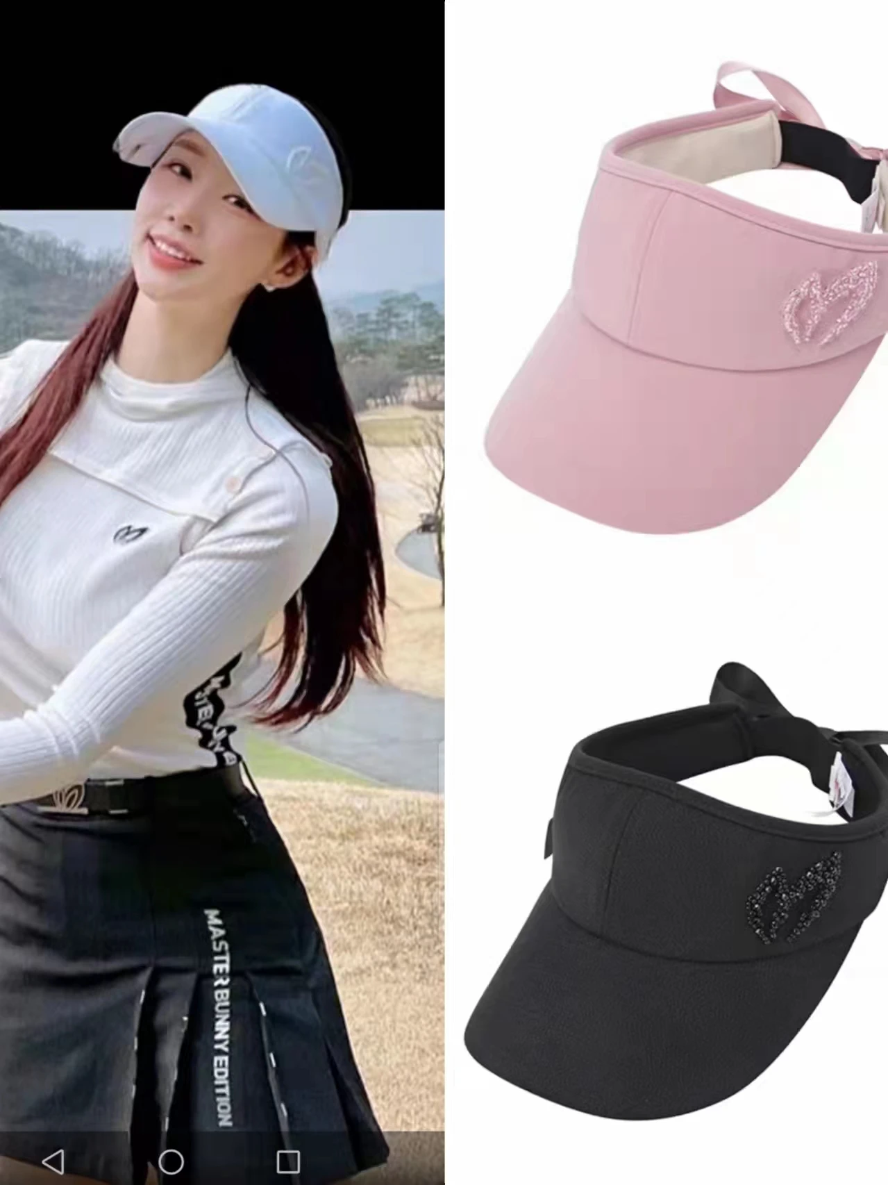 여성용 캐쥬얼 통기성 빈 탑 모자 롱 사이드 포니테일 야구 모자 야외 스포츠 골프 비치 모자 신제품골프 자켓