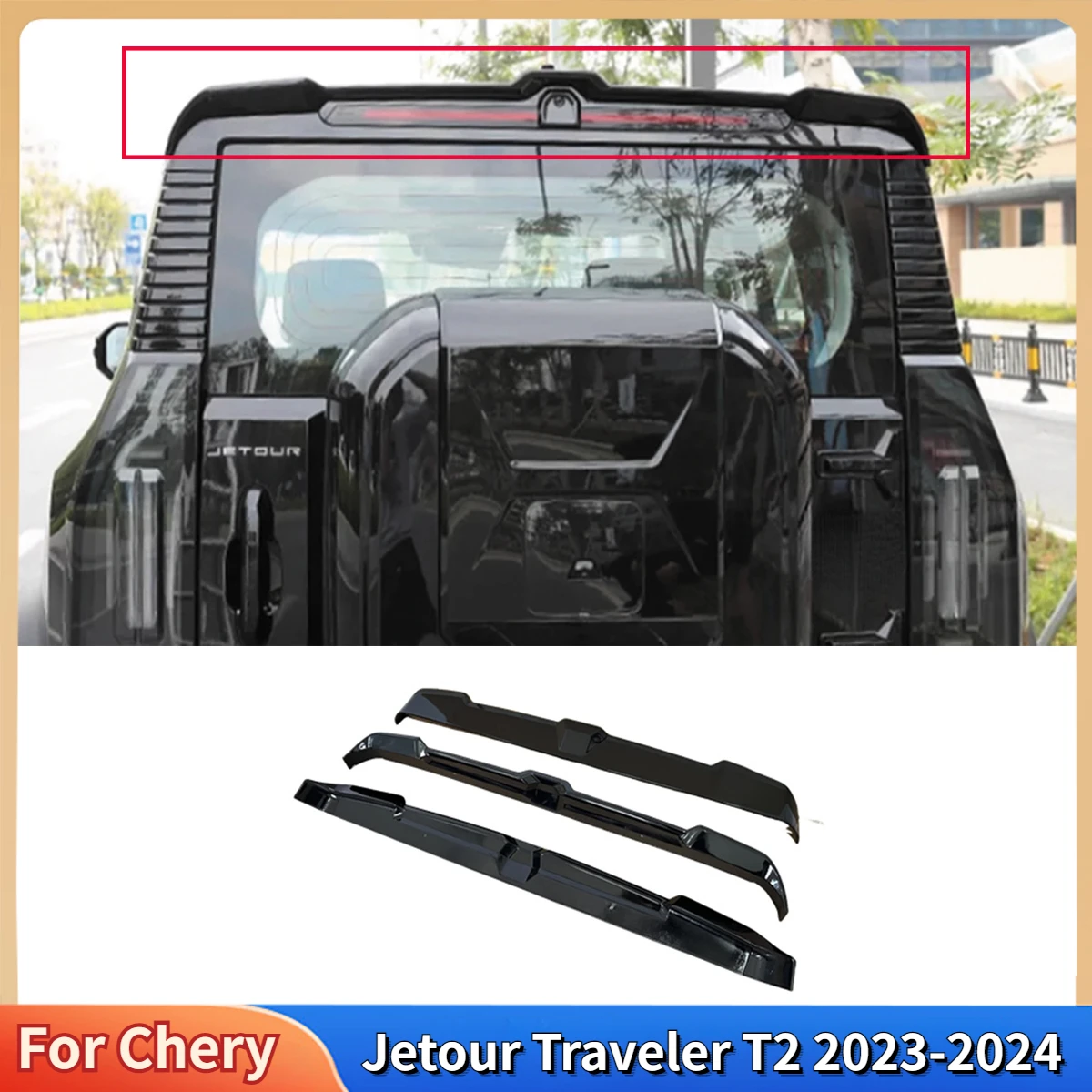 For Chery Jetour Traveler T2 2023-2024 Rear Roof Trunk Lid Car Spoiler ...