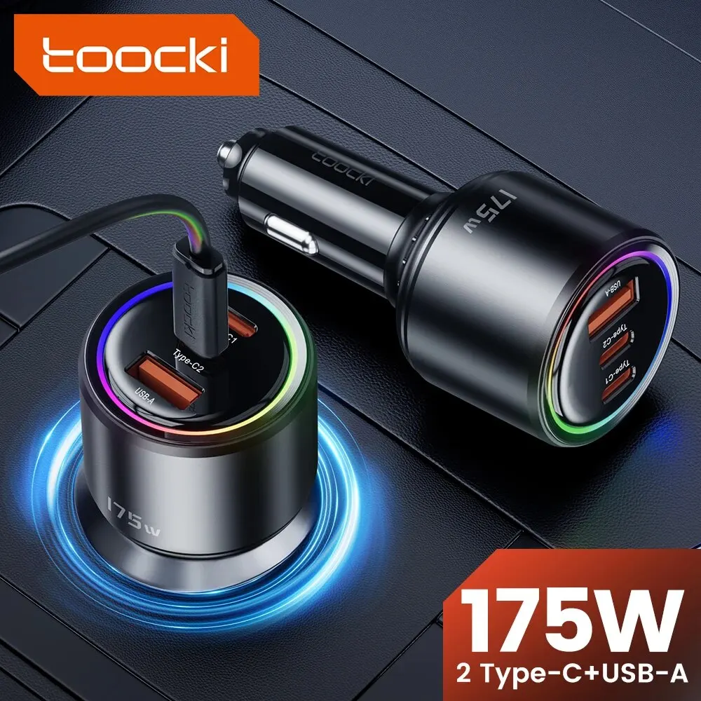 Toocki-175W-Car-Charger-Quick-Charge-3-0-4-0-PPS-USB-Type-C-Fast ...