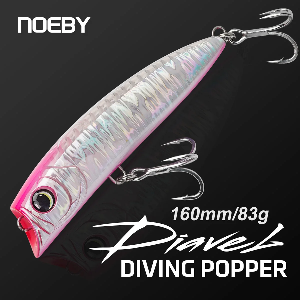 Noeby Diving Popper Fishing Lure160mm 83g Floating Popper Surface ...