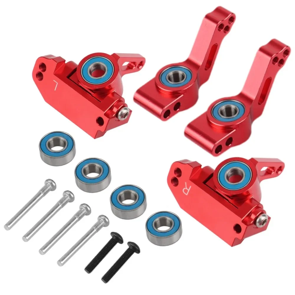 Front Axle Carrier 2pcs Red Aluminum Front Steering Blocks For Traxxas ...