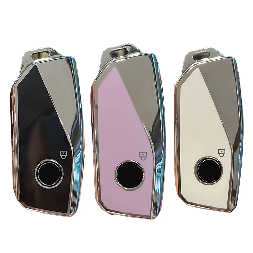TPU Car Key Case Cover Shell Fob 3 Button Car Key Shell For BMW I7 For ...
