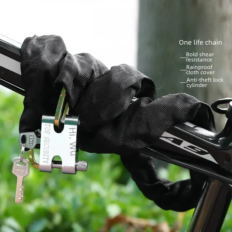 Motorcycle Chain Lock Anti-theft Thickened Hydraulic Resistant Electric ...