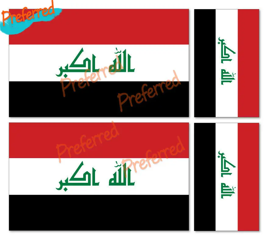 4 X Iraqi Flag Vinyl Car Van Ipad Laptop Sticker British High Quality ...