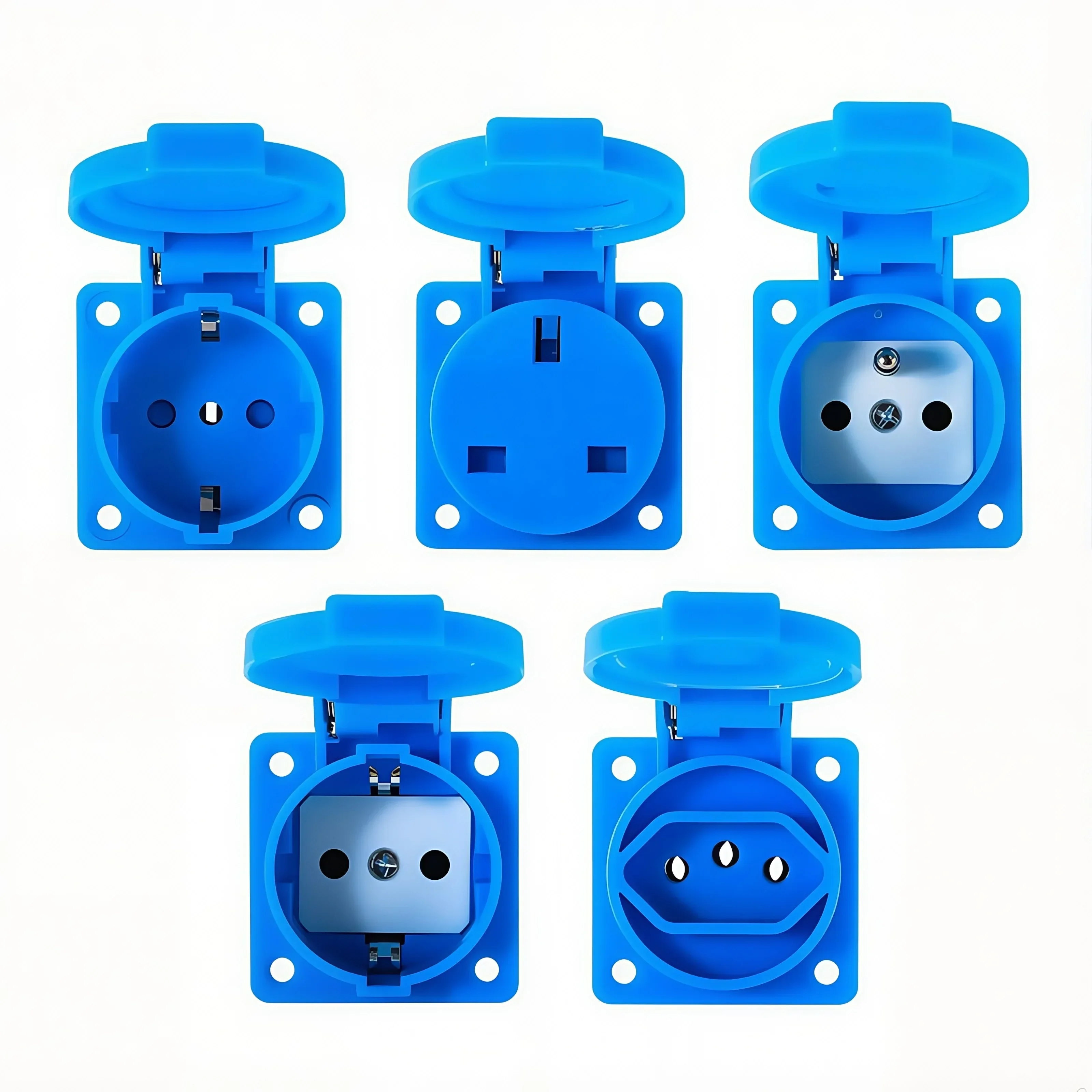 250V/16A Electrical Sockets IP54 Waterproof Industrial Connector Panel ...