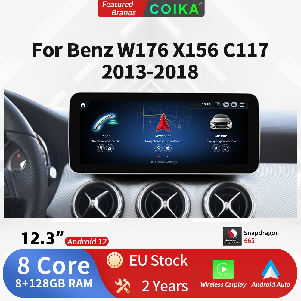 Android-System-12-3-Car-GPS-Navi-Screen-For-Mercedes-A-CLA-GLA-W176 ...