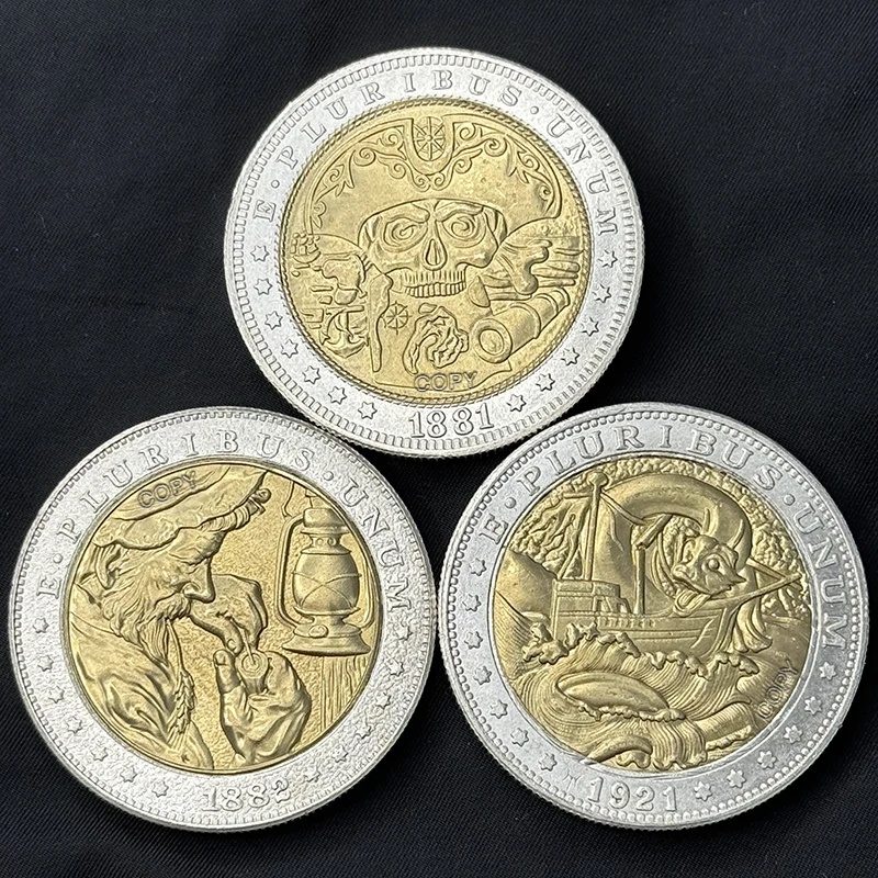 1pc-1881-1882-1921-dual-color-Hobo-replica-stray-coin-gold-and-silver ...