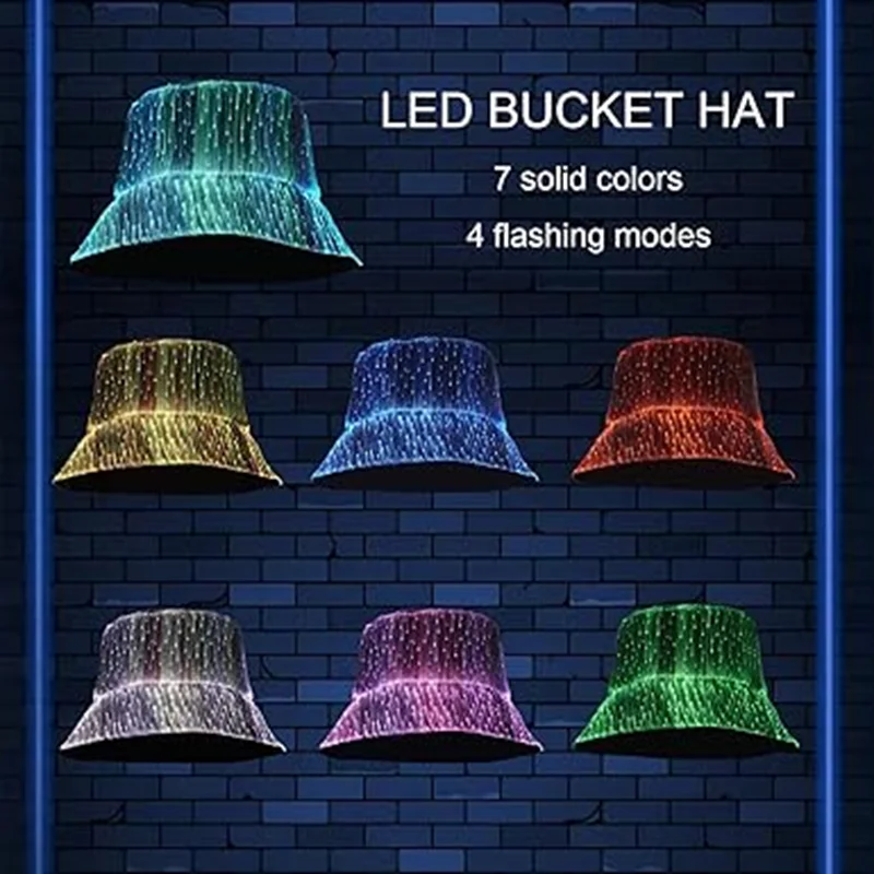LED-Bucket-Hat-Rave-Bucket-Hat-7-Colors-Light-up-Hat-Rave-Accessory ...