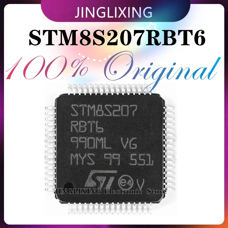New And Original Stm8s207rbt6 Lqfp64 Semiconductor Mcu 8-bit Single ...