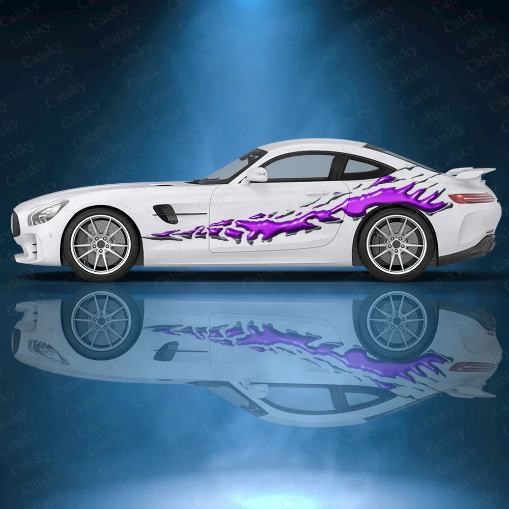 Flaming-Mud-Splash-Car-Stickers-Custom-Vinyl-Side-Graphics-Modified ...