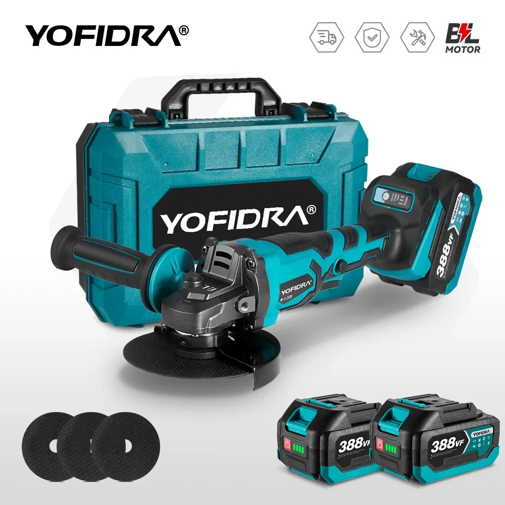 YOFIDRA-125mm-Brushless-Angle-Grinder-3-Gears-Cordless-Grinding-Machine ...