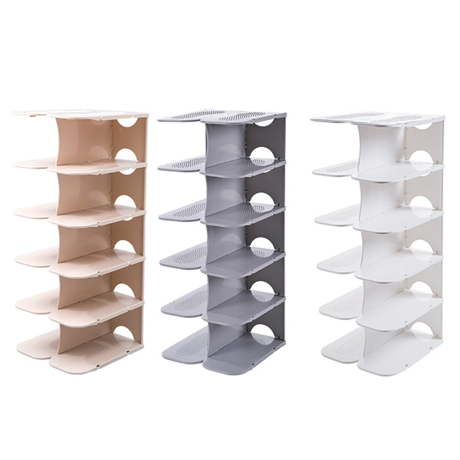 Diy Assembly 6 Layers Stackable Shoe Organizer Shoe Shelf Shoe Rack ...