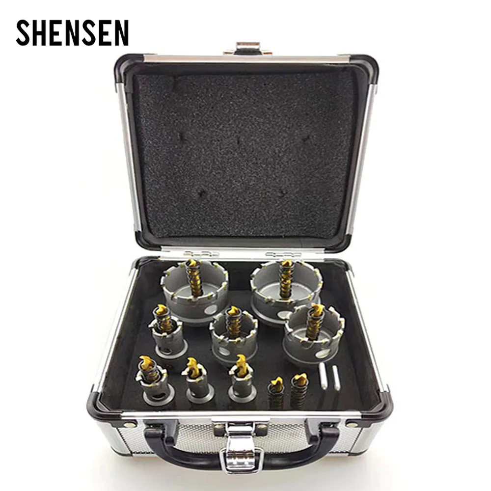 10pcs-13-48mm-Drilling-Crown-For-Stainless-Steel-TCT-Hole-Saw-Set ...
