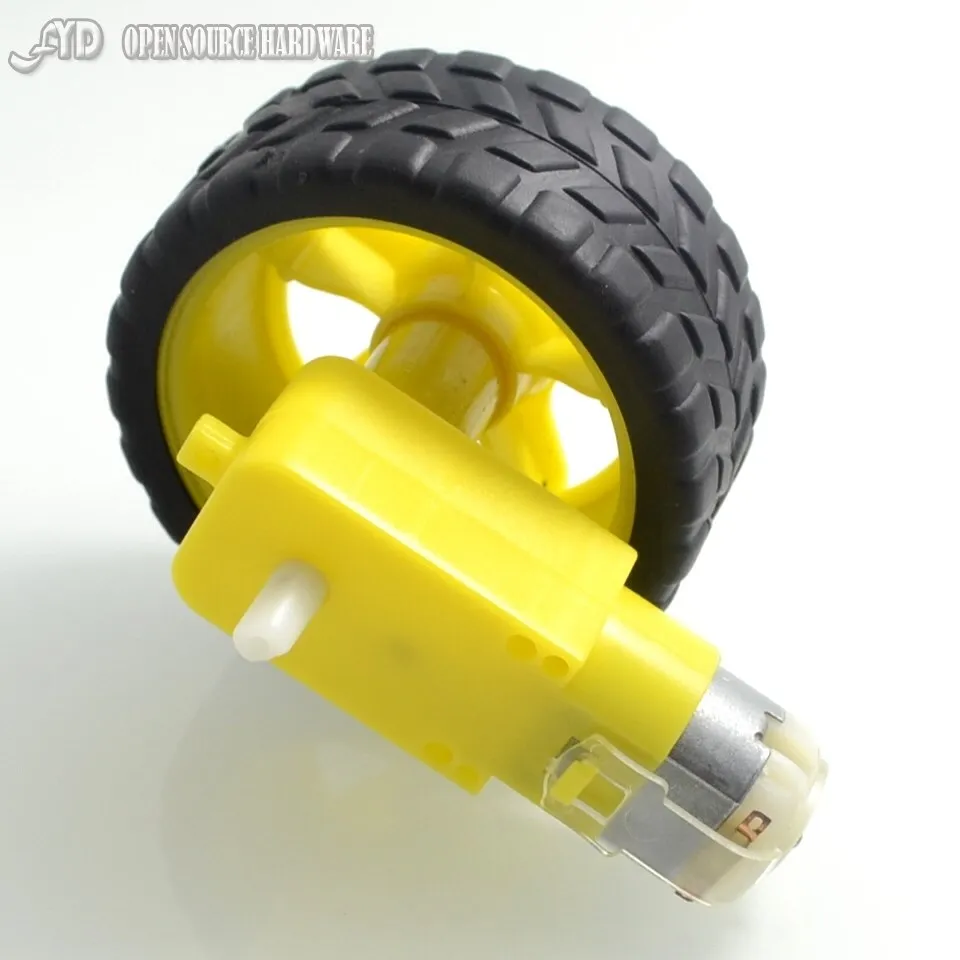 Deceleration Dc Motor + Supporting Wheels Smart Car Chassis, Motor ...