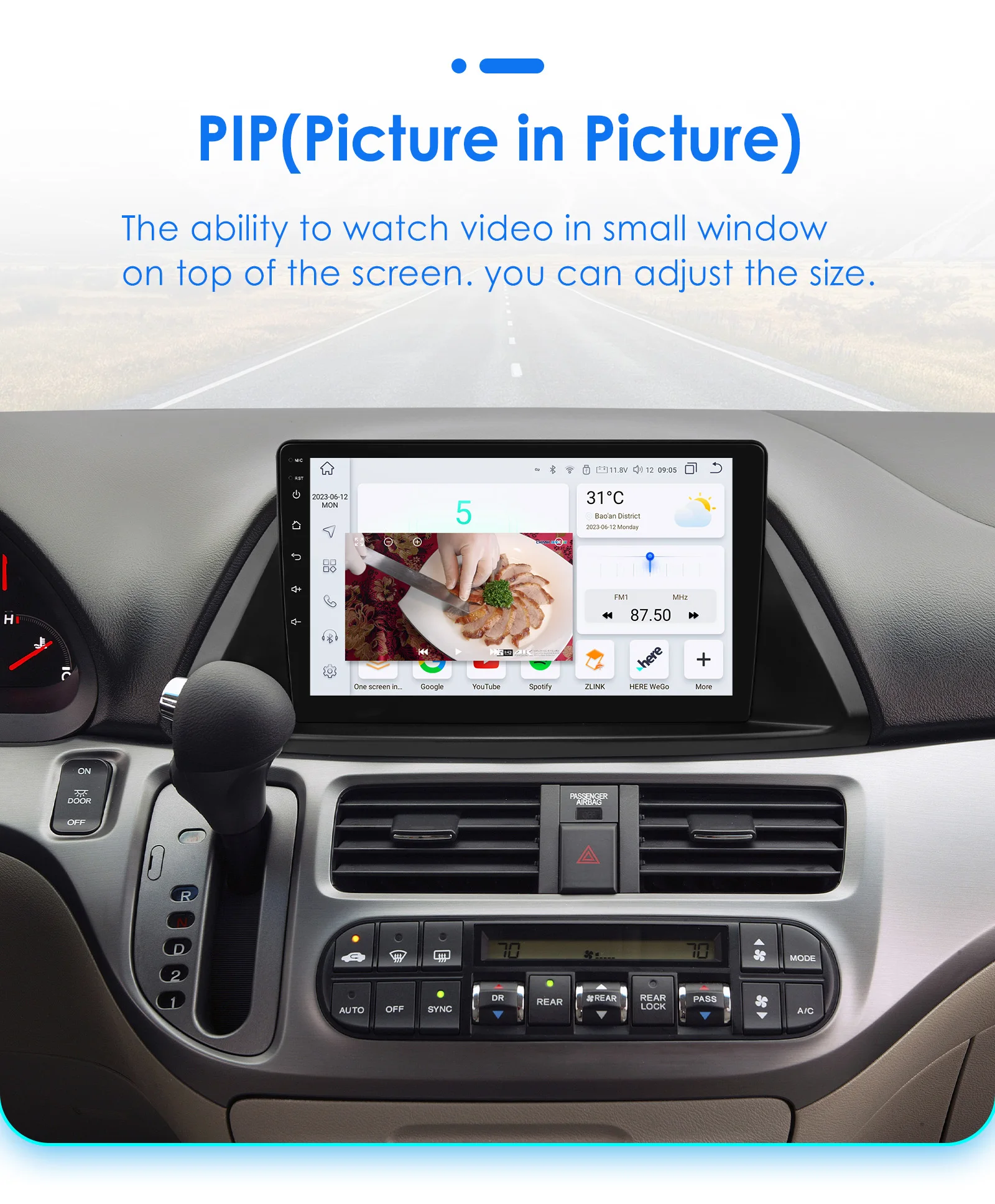 Android Auto Carplay 10.1" Android Car Stereo For Honda Odyssey 2005 ...