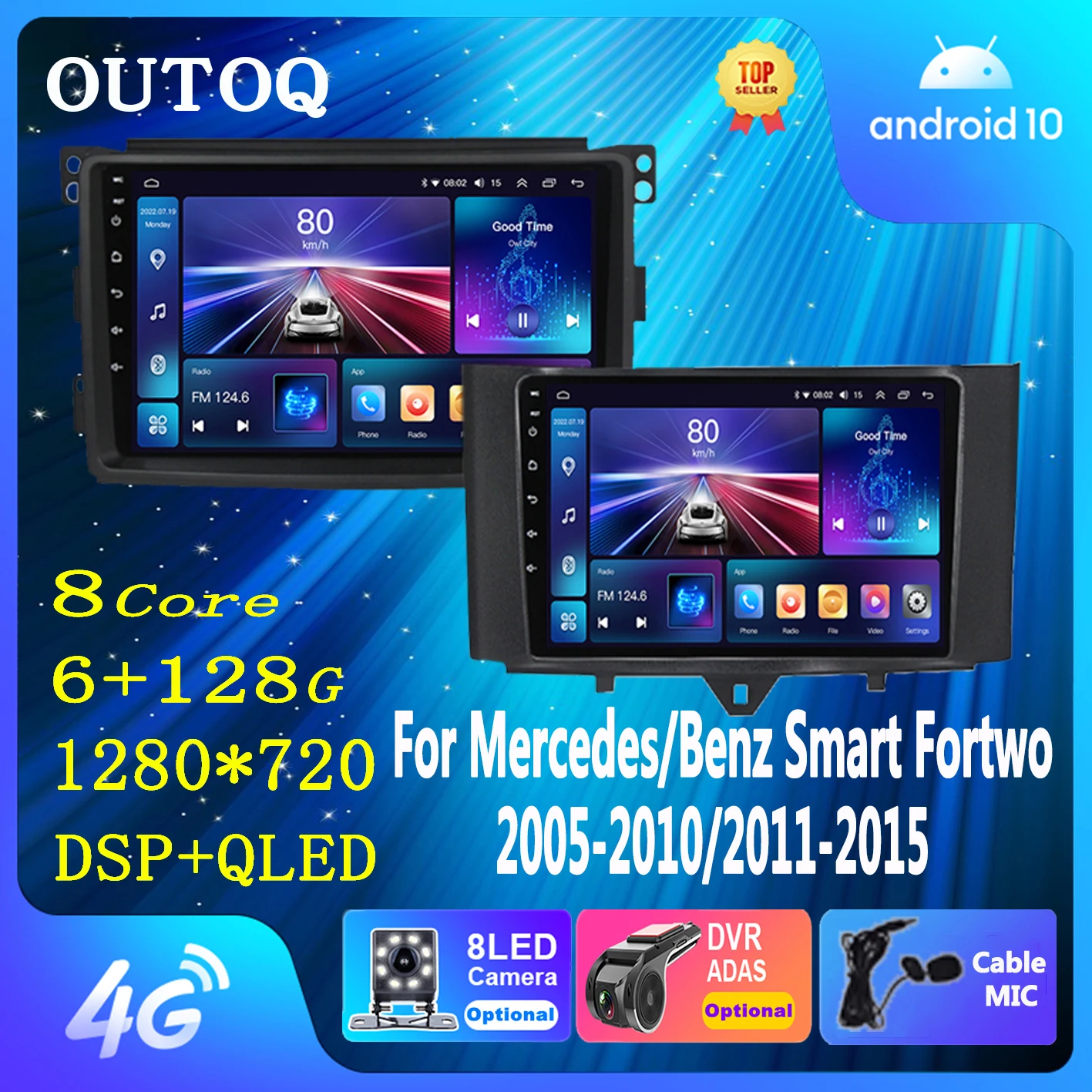Android-Car-Radio-Carplay-For-Mercedes-Benz-Smart-Fortwo-2006-2007-2008 ...