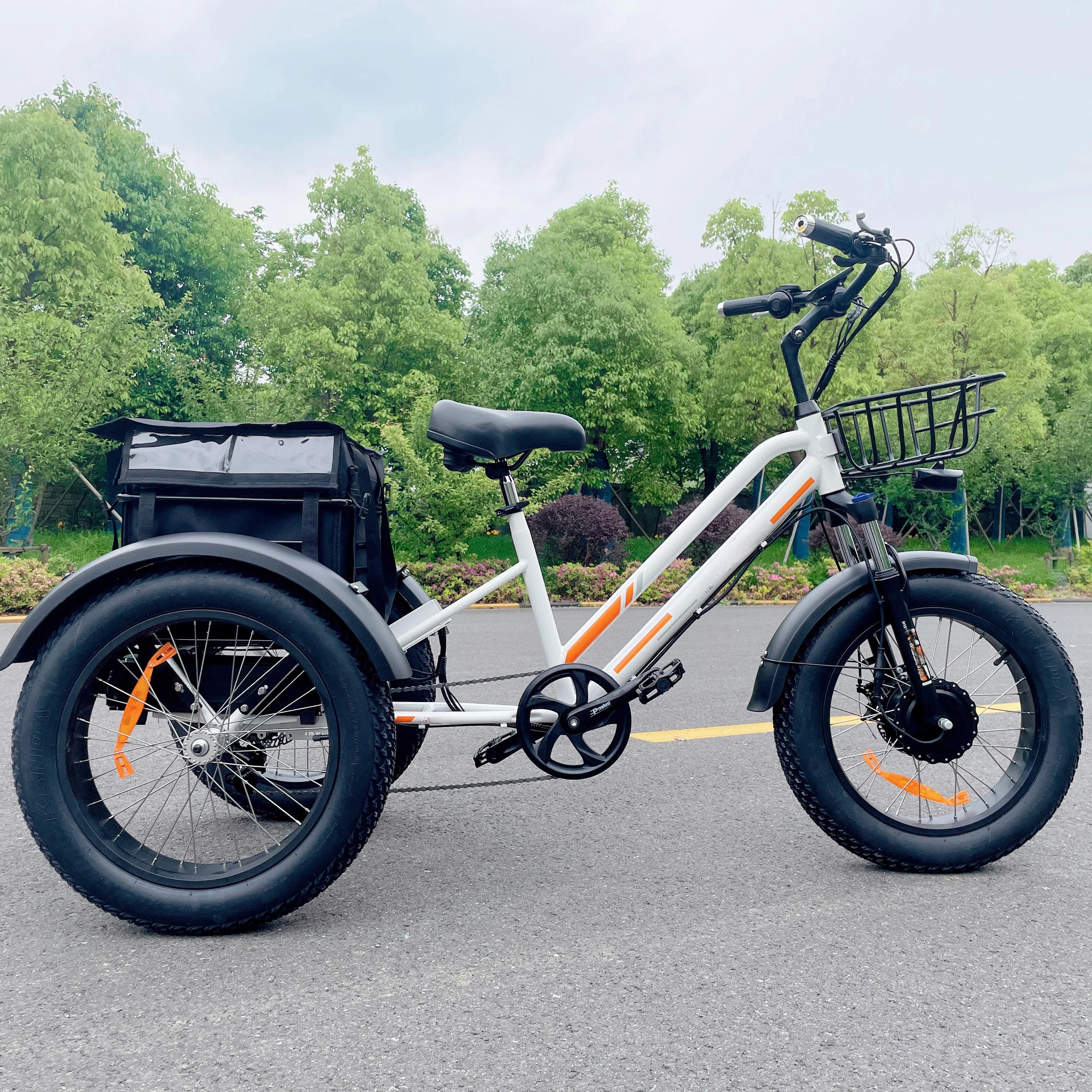 Long-Range-3-Wheel-Electric-Bike-E-Trike-Triciclo-de-entrega-Fast-Food ...