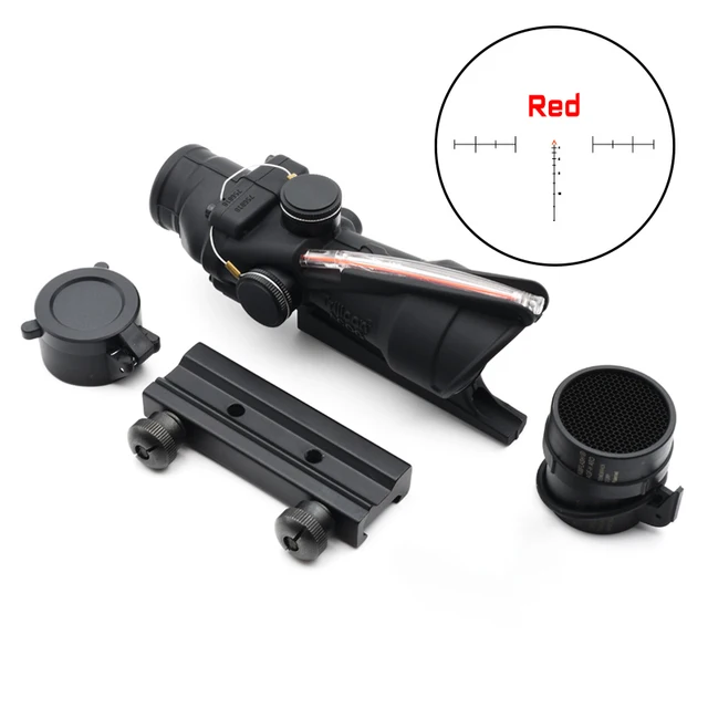 Tactical TA31 4X32 Red and Green Real Fiber Optic Illuminated Glass ...