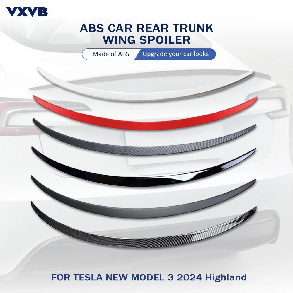 VXVB-Car-Tail-ABS-Carbon-Fiber-Spoiler-For-Tesla-Model-3-Highland-2024 ...