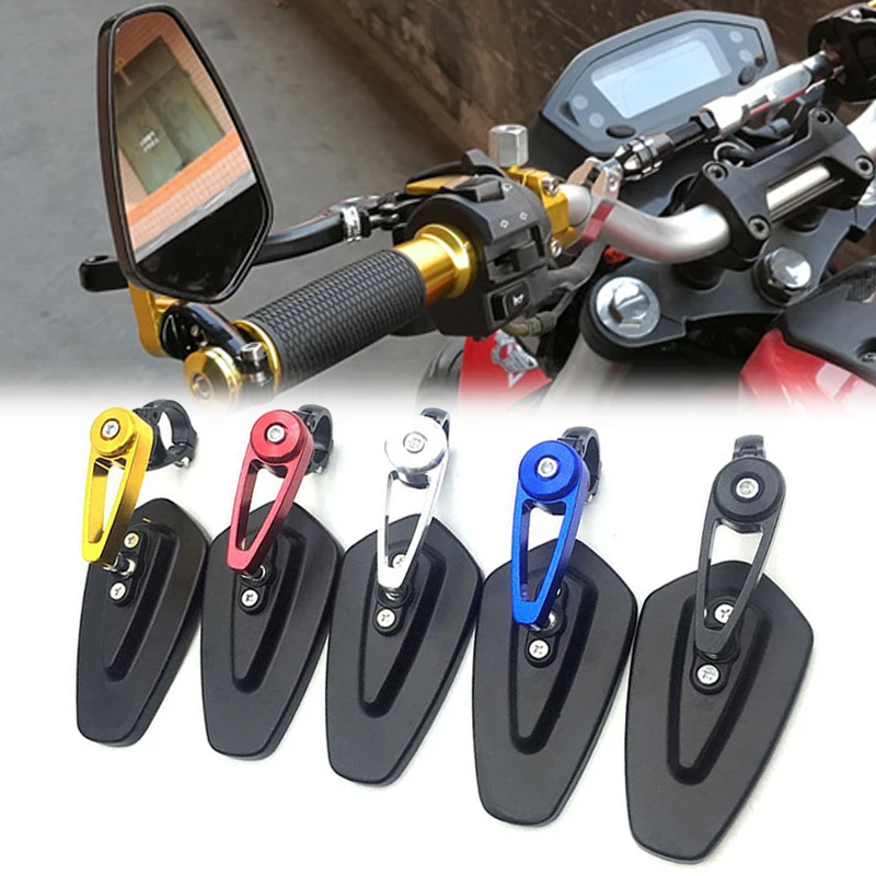 6Pcs Universal Motorcycle Rearview Mirror 22mm CNC Motorbike Handlebar ...