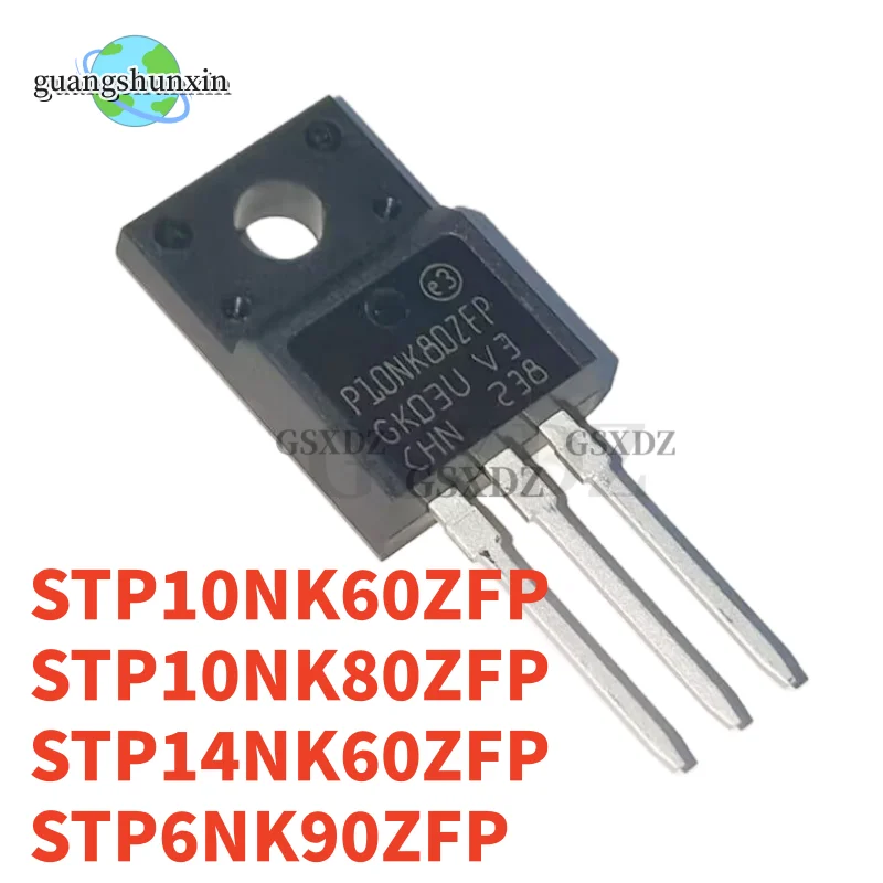 10PCS STP10NK60ZFP STP10NK80ZFP STP14NK60ZFP STP6NK90ZFP TO-220F mosfet ...